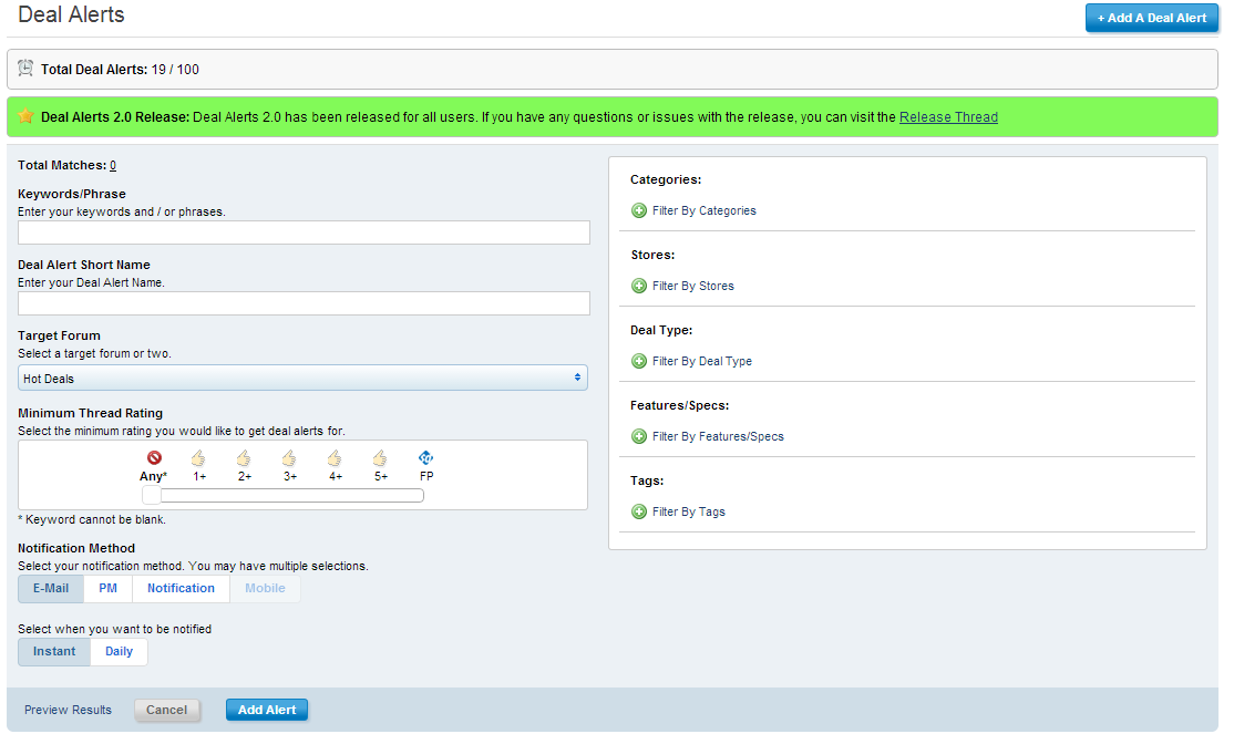 Don't Miss Out On Deals - Setup Deal Alerts To Find Out First