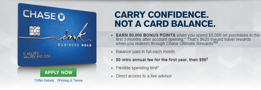 Chase Discontinuing the Ink Bold & Why I Applied