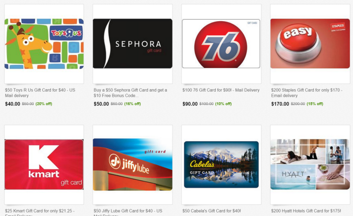 Huge eBay Gift Card Sale Including Profitable Cards from 76, Cabela's ...