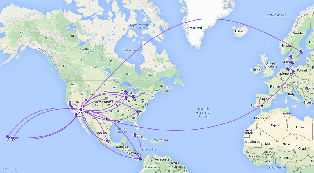 Turning Miles Into Memories: My 2015 Travel Map, Reflections & A Year ...