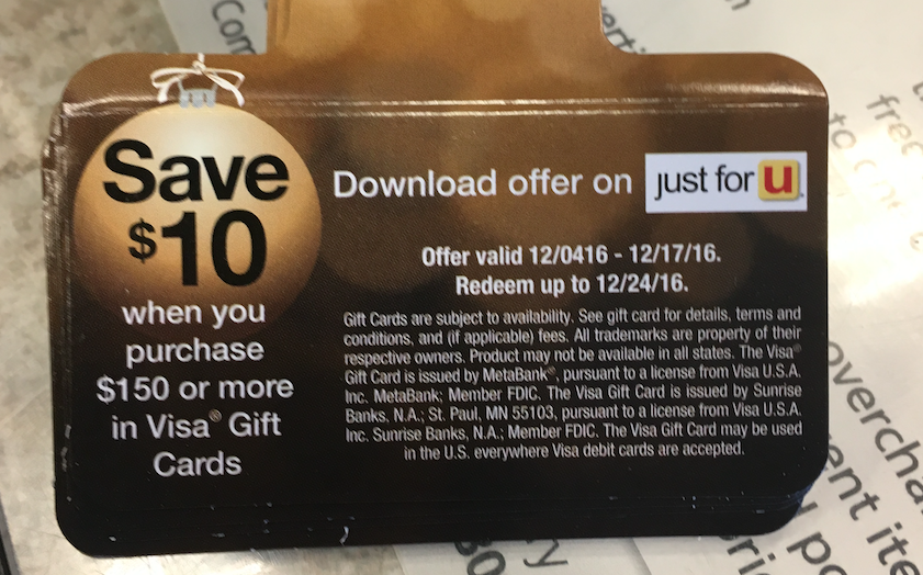 Safeway & Vons Visa Gift Card Holiday Instant Rebate
