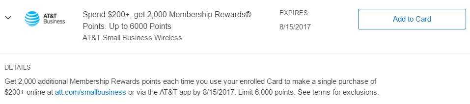 Get 10X at AT&T with this New Amex Offer - Miles to Memories