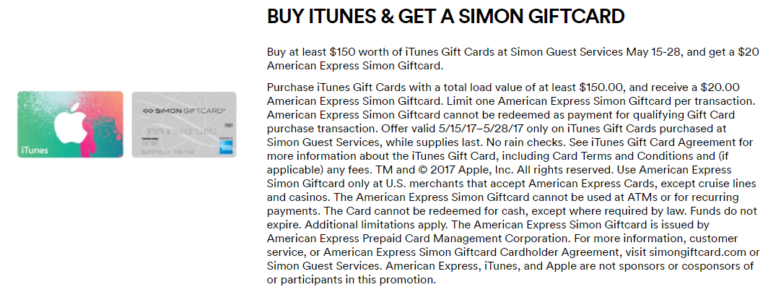 Simon Mall Gift Card Sale; Save at Lowe's, iTunes and GameStop - Miles ...