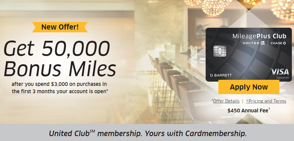 United MileagePlus Club Card, 50K Bonus Miles with $3K Spend - Miles to ...