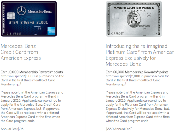 American Express Platinum Mercedes Benz Card Will Be Discontinued ...