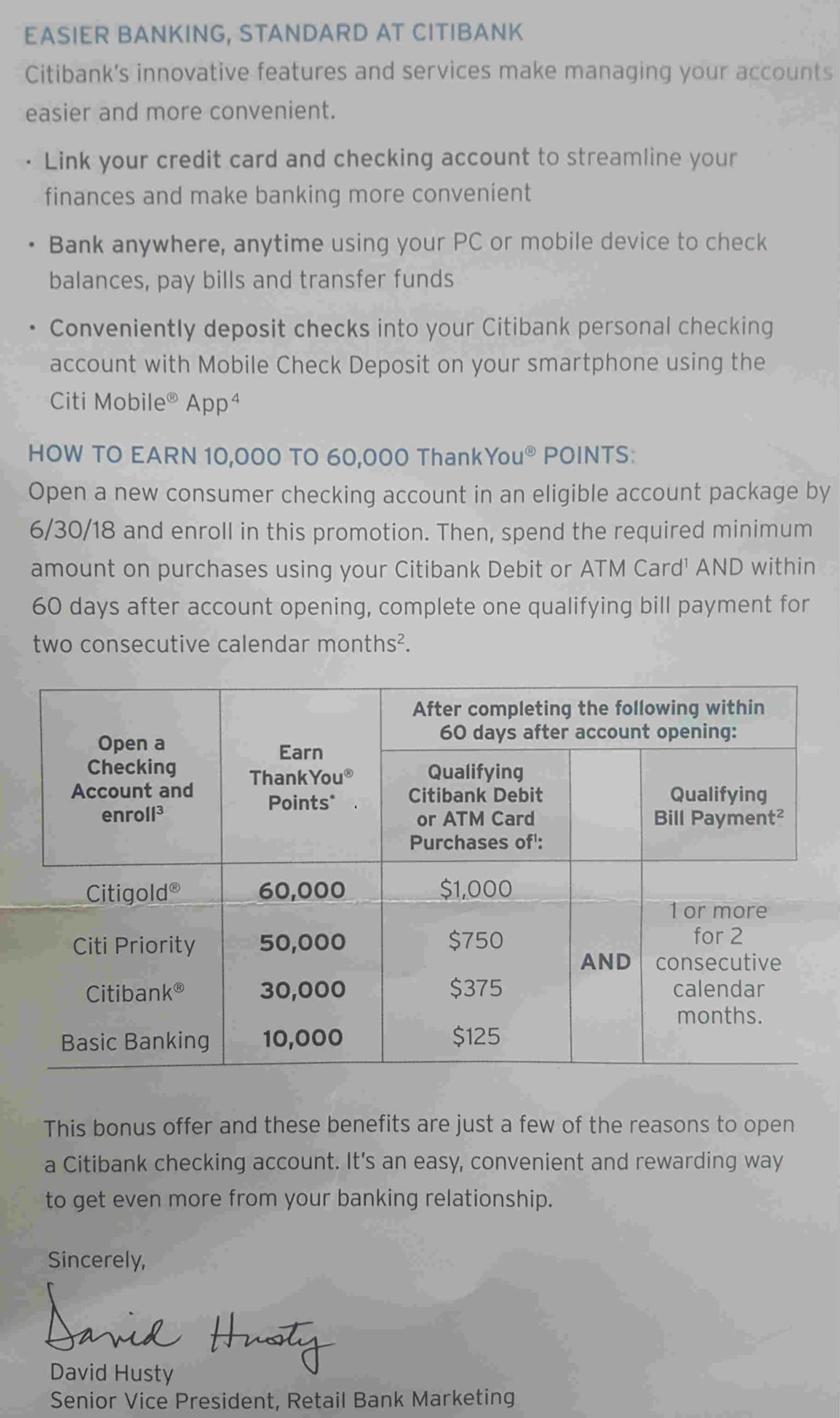 New Citi Checking Offers, Earn up to 60K ThankYou Points [Targeted ...