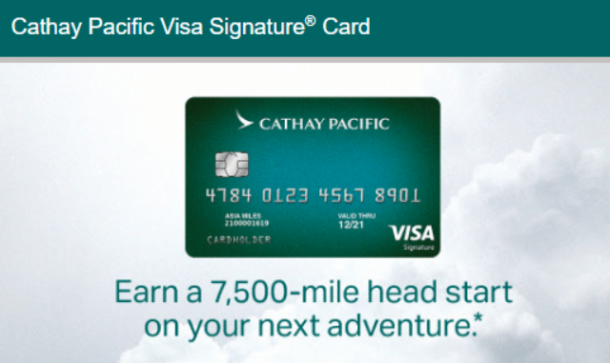 Cathay Pacific Visa Targeted Offer, Use Card Twice to Get 7,500 Miles ...