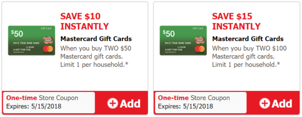 Negative Cost Mastercard Gift Cards at Safeway/Vons - Miles to Memories
