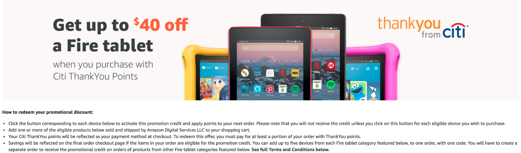 Super Cheap Amazon Fire Tablets for Citi Cardholders - Miles to Memories