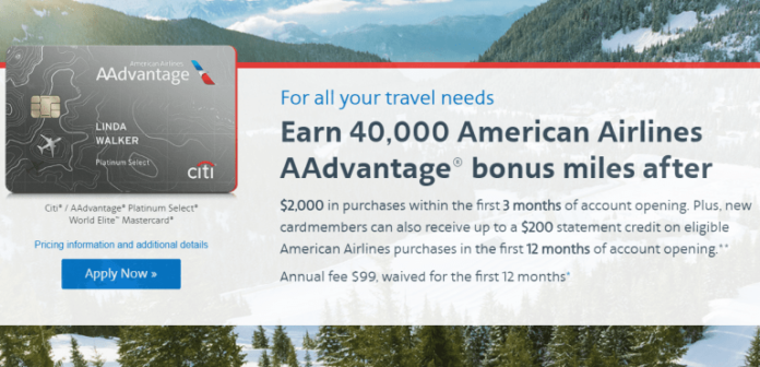 Citi AAdvantage Mastercard: Get 40K Miles and $200 Credit, Plus Get matched to Better Offer ...