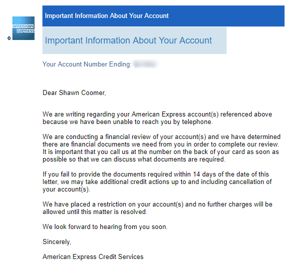 How & Why I Survived My American Express Financial Review