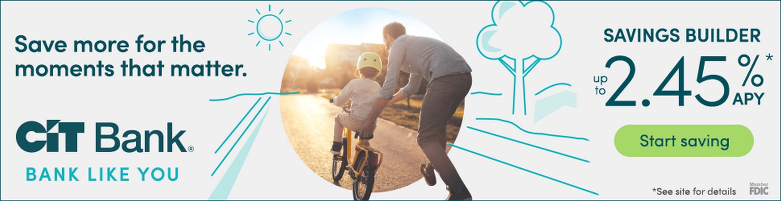 CIT Bank Savings Account, 2.45% APY with $100 Monthly Deposit OR $25K ...