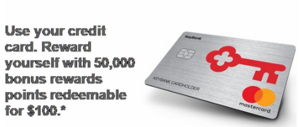 KeyBank Rewards Credit Card 50,000 Point Spending Bonus