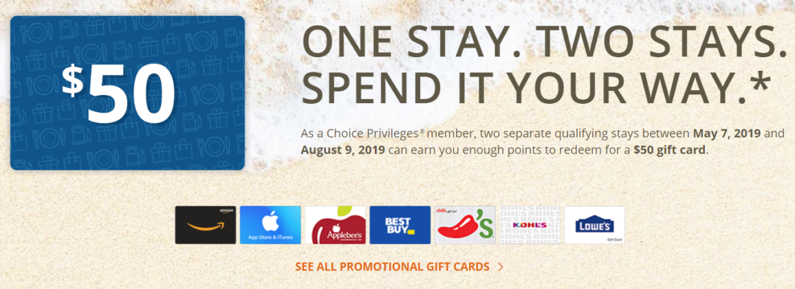 Choice Hotels, Get Free Night or $50 Gift Card After Two Stays - Miles ...