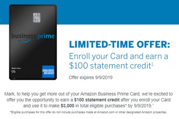 American Express Amazon Business Prime Card Spending Offer