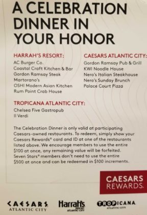 Best Atlantic City Diamond Celebration Dinner Locations