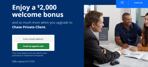 $2,000 Bonus When You Upgrade to Chase Private Client - Miles to Memories