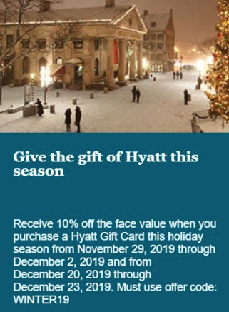 10% Off Hyatt Gift Cards - Miles to Memories