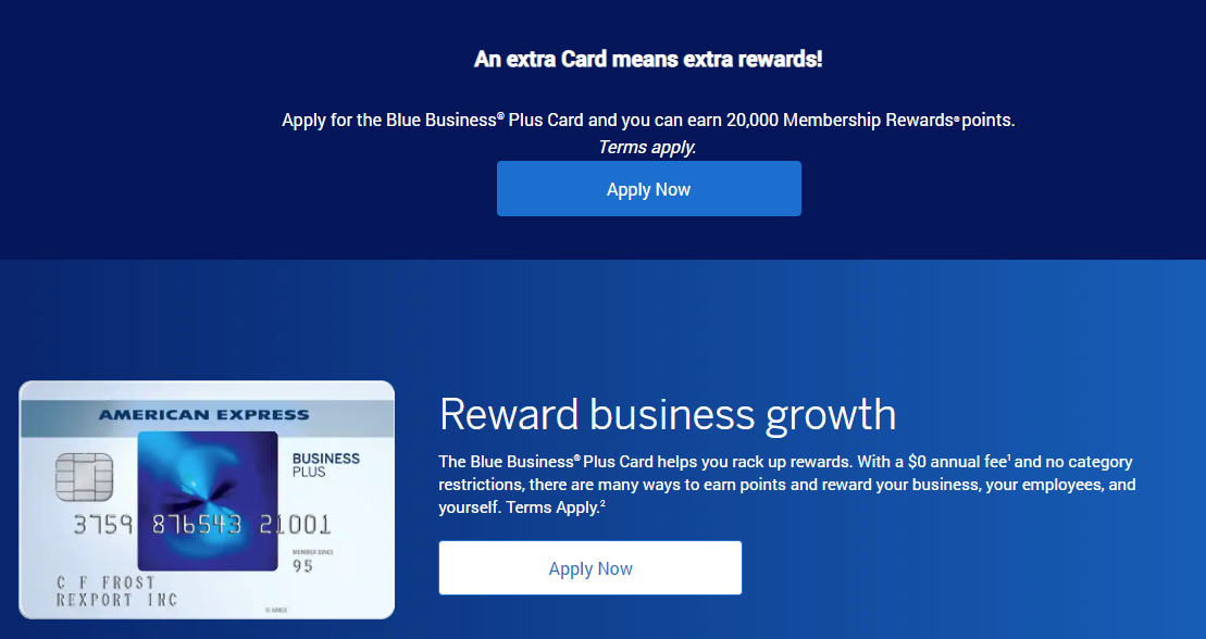 Amex Blue Business Plus Card, 20K Bonus with No Lifetime Language ...