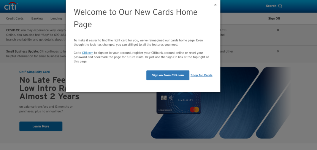 Citi's Website Update - You Can Actually Login Without Errors!