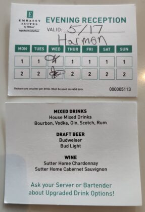 The Embassy Suites Evening Reception Hits Rock Bottom