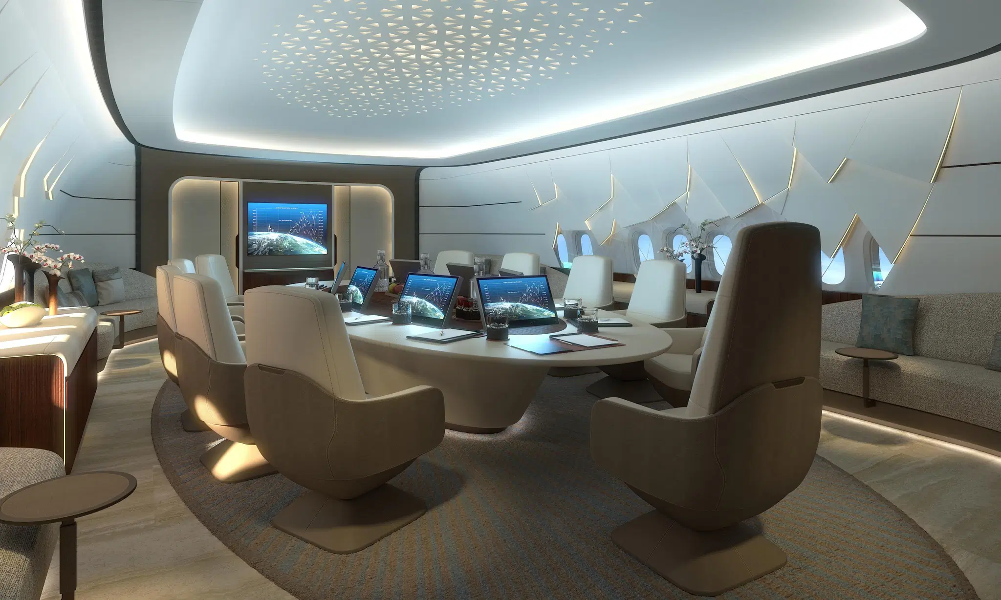 Lufthansa Shows Off Interior Concept of Boeing 777-9 Business Jet ...