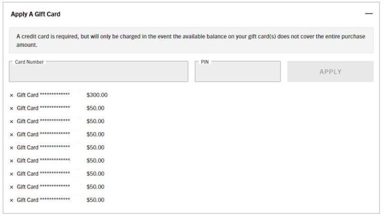 Saks Check Gift Card Balance