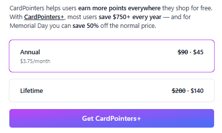 CardPointers Running 50% Off Sale on Annual & Lifetime Plans - Miles to ...